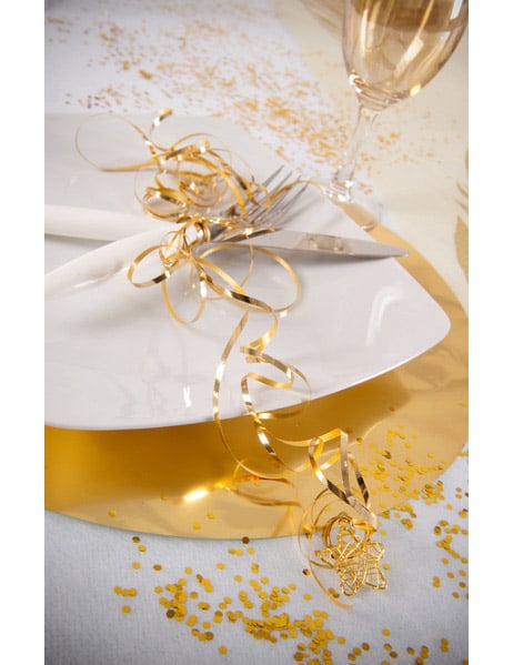 Bolduc brillant or 10 mm x 25 m - Vegaooparty