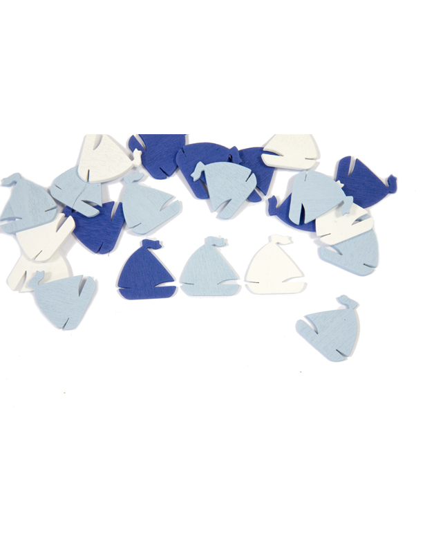 20 Confettis de table Voilier bleu 10 g - Vegaooparty