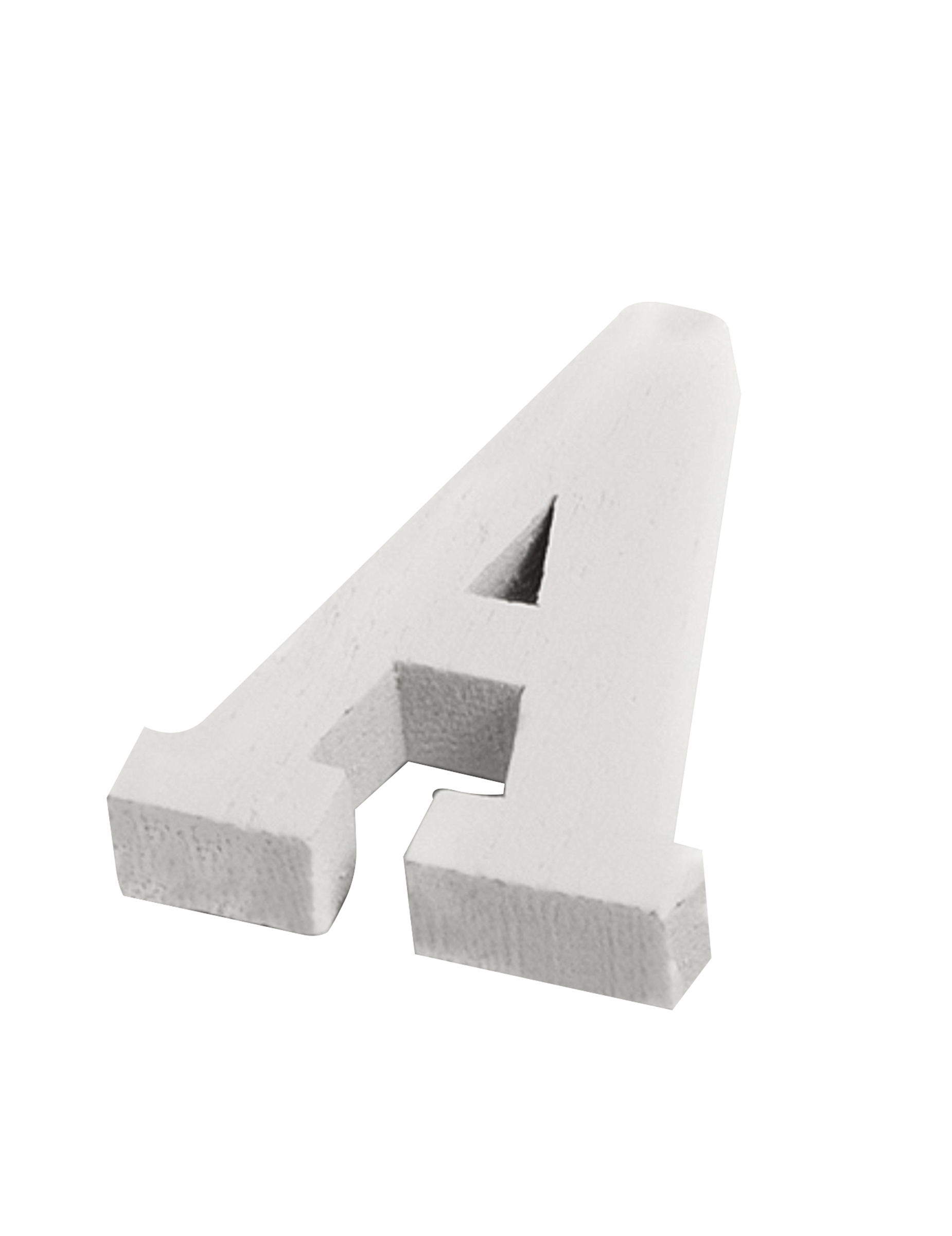 Petite lettre A en bois blanc 5 cm - Vegaooparty