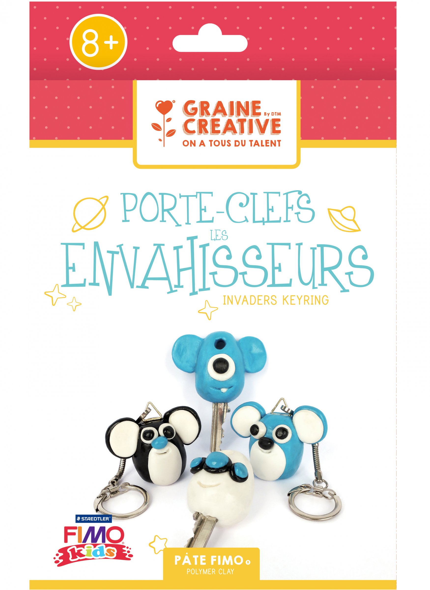 Kit porte-clefs envahisseurs FIMO® 16 x 25,5 cm - Vegaooparty